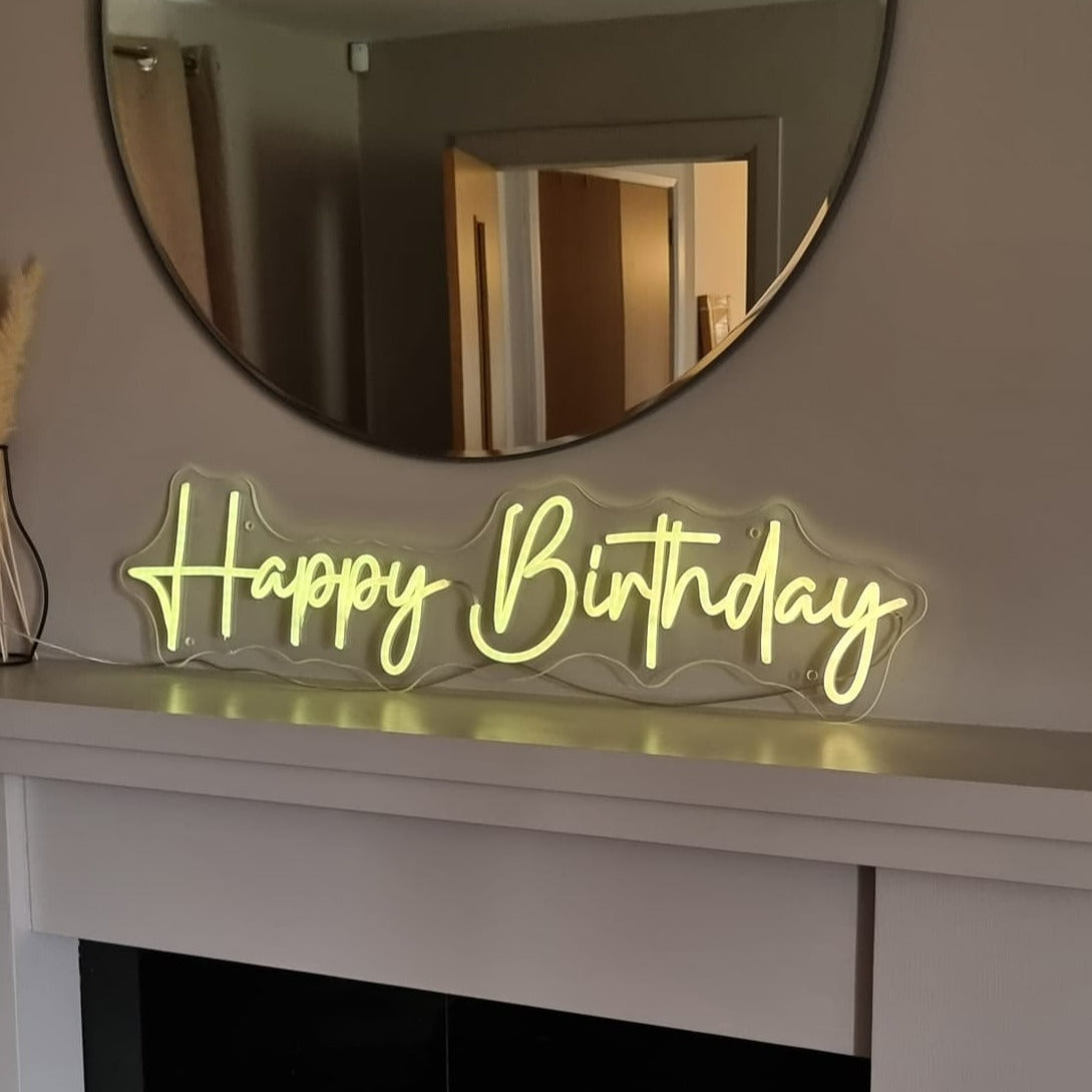 Happy Birthday LED Neon Sign – Cartys Neons - Custom Neon Signs