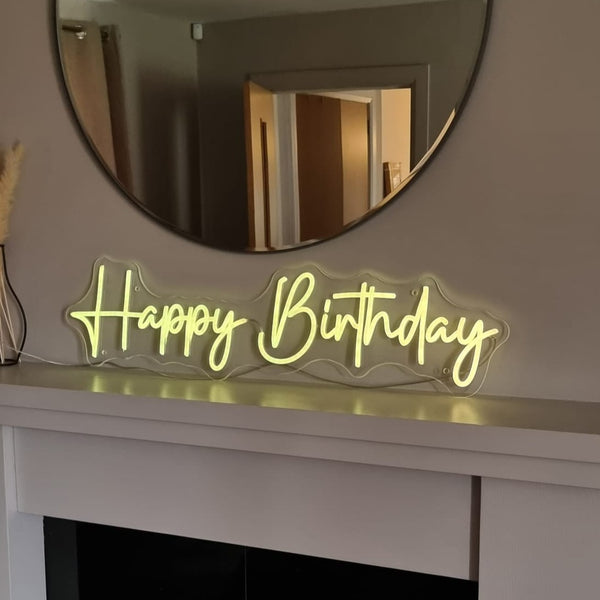 Happy Birthday LED Neon Sign – Cartys Neons - Custom Neon Signs